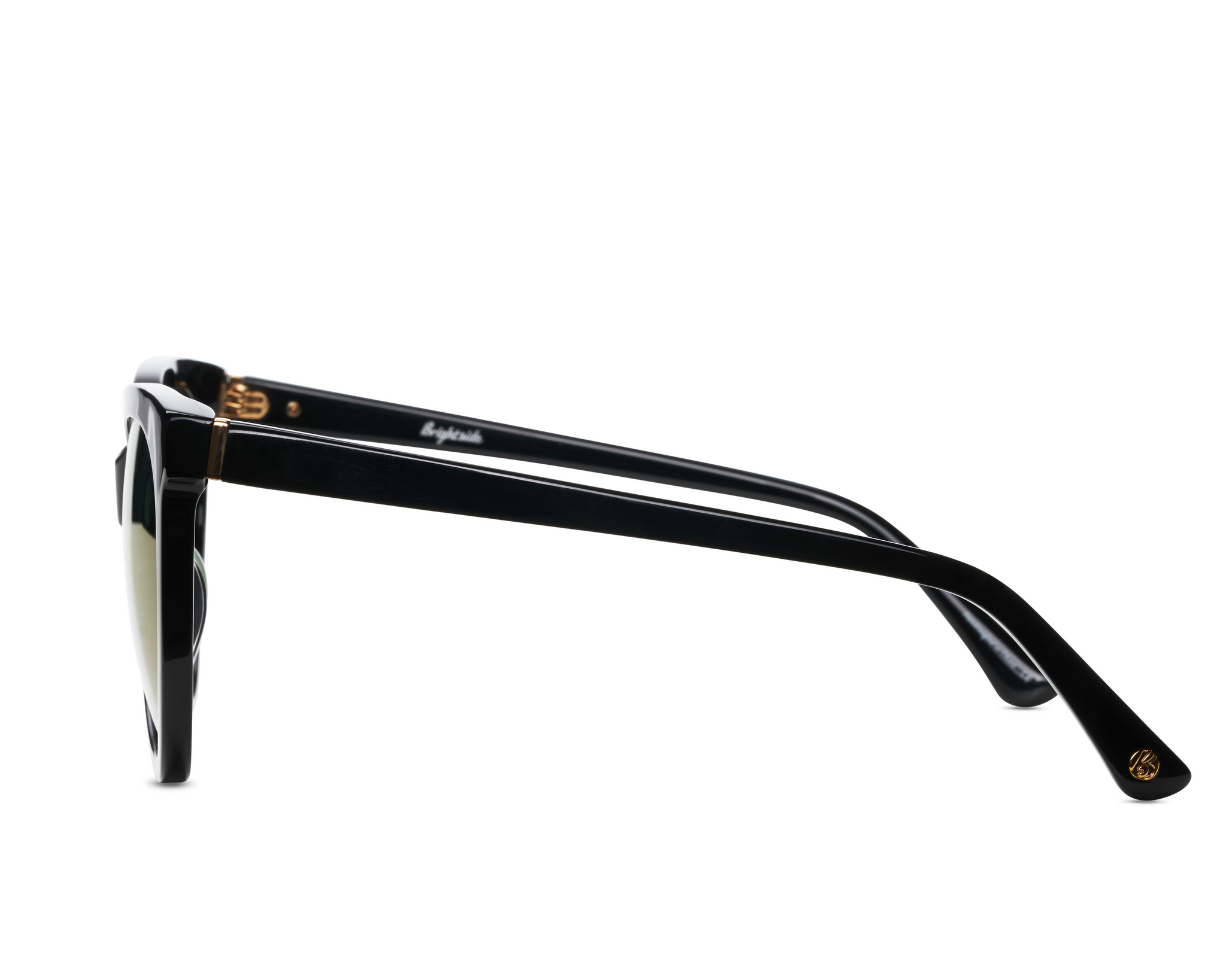 Beverly in Black + Flash Gold Mirror | Brightside Eyewear